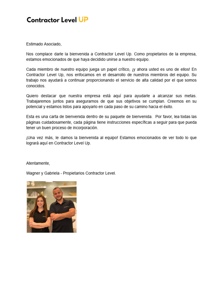 Paquete de Bienvenida - System Closing - Contractor Level Up | PDF | Informática