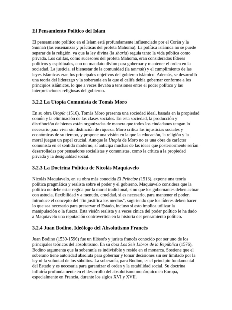 Pensamiento Político Islámico y Occidental | PDF | Soberanía | La Ley ...