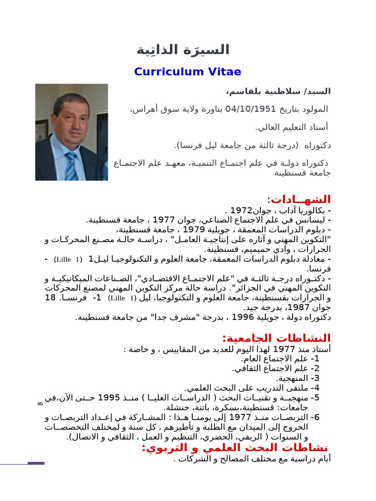 CV Selatnia Ar Final | PDF