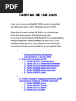 Tablas de ISR y Subsidio Al Empleo 2025 | PDF
