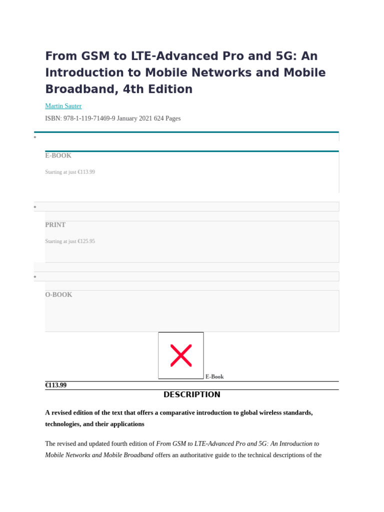 From GSM To LTE-Advanced Pro and 5G - An Introduction To Mobile ...