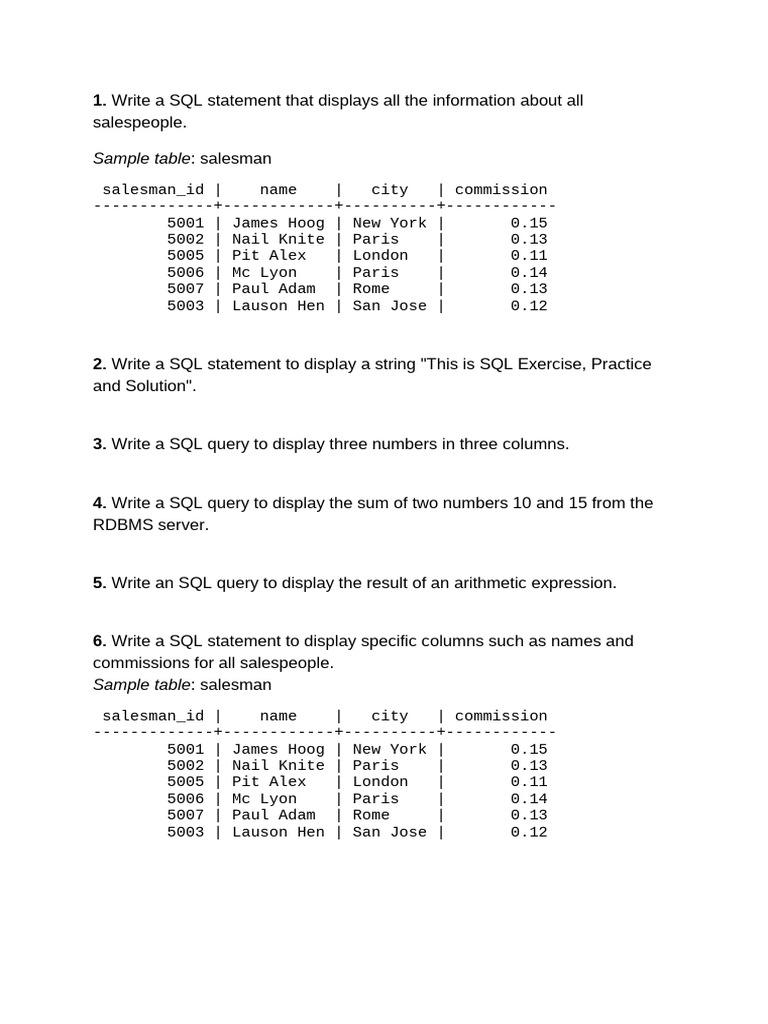 DATA SCIENCE & DATA ANALYST - 23 - 4 - 2024 - 1713863471363 - SQL Practice 1 | PDF | Nobel Prize ...