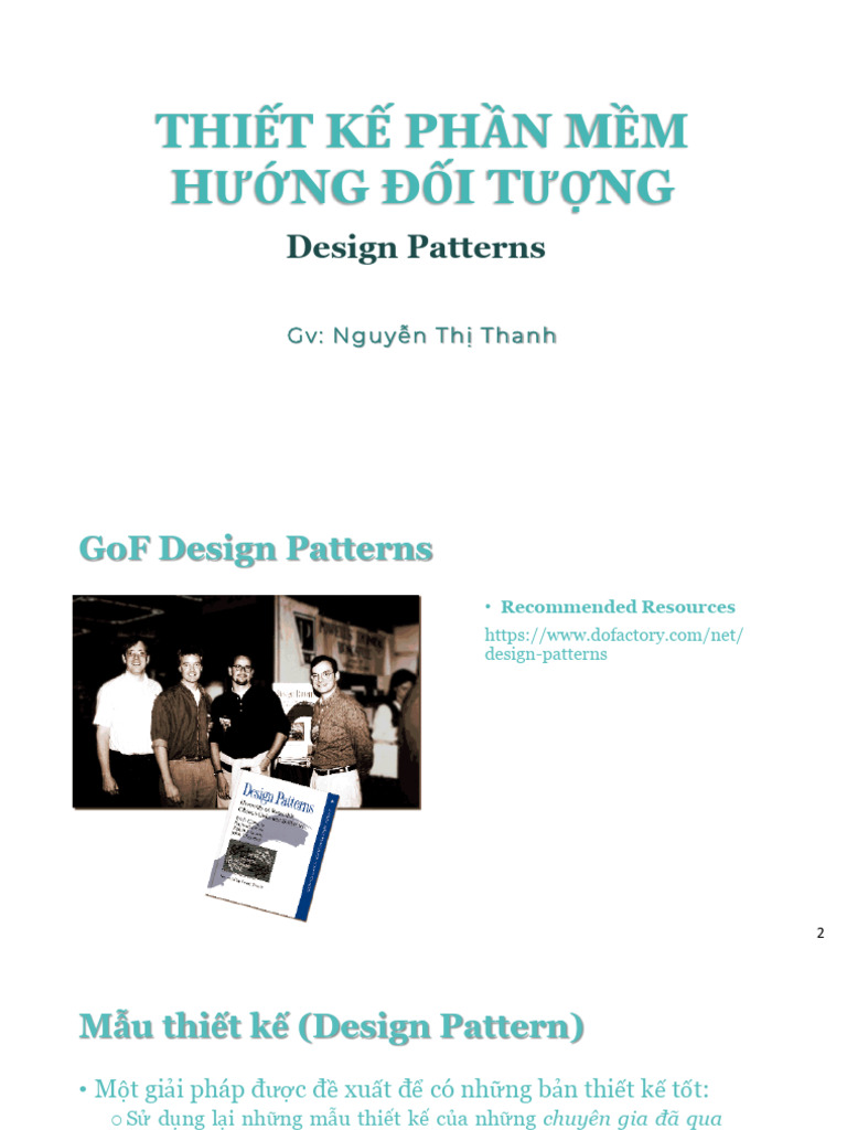 OOAD@Bài 10_Design Patterns | PDF