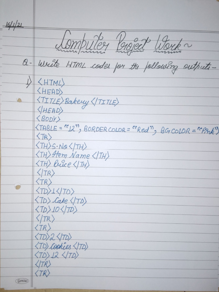 7D - 4 - AbhiPorwal - 4901 - HTML COMPUTER PROJECT | PDF