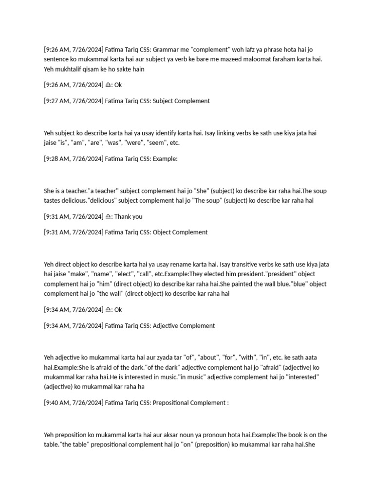 CSS ENGLISH GRAMMER (Subject+ Object+Noun Phrase+Compound Tenses) FROM ...