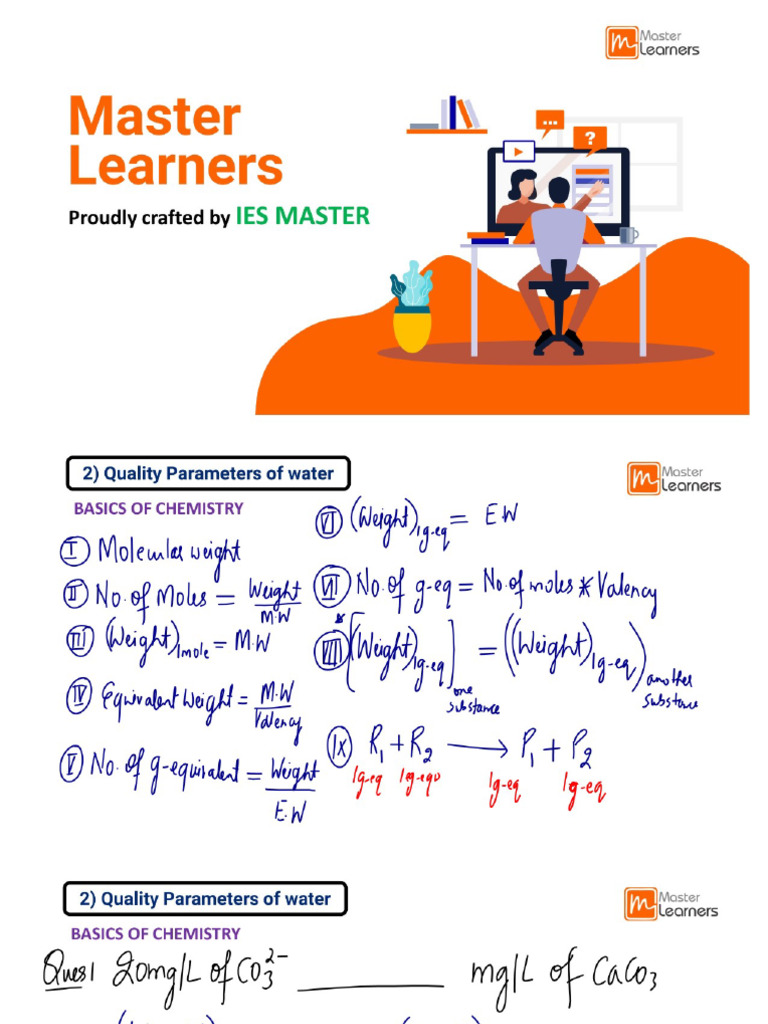 Quality Parameters of Water Day 9 Environmental Engineering Lec | PDF