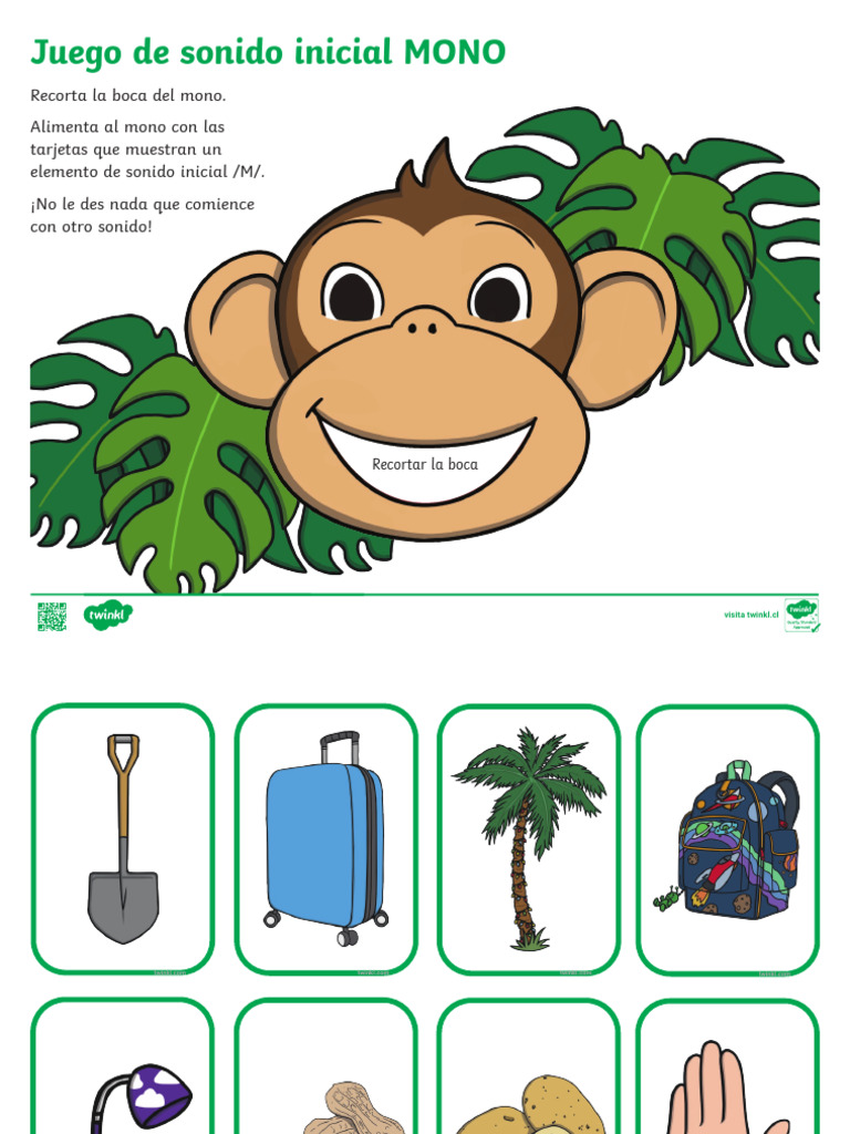 Juego Sonido Inicial Letra M | PDF