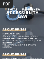 BP 344 - Accessibility Law Finall | PDF | Wheelchair | Accessibility