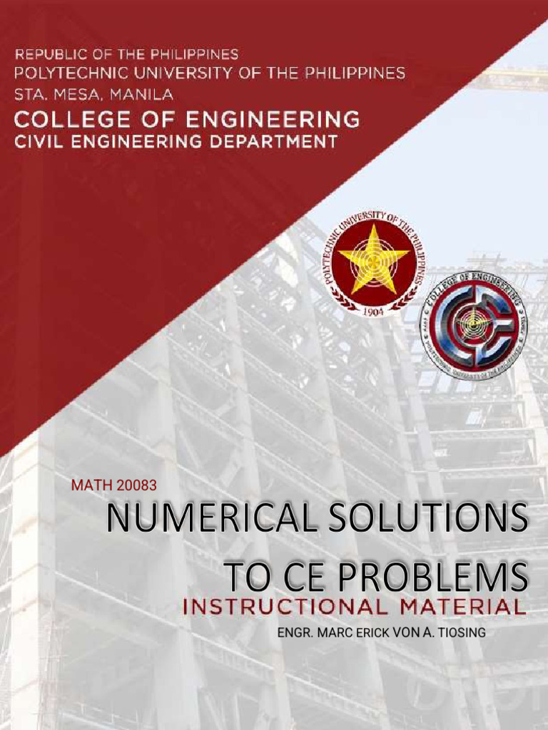 OK MATH 20083 Numerical Solutions To CE Problems | PDF | Numerical Analysis | Matrix (Mathematics)