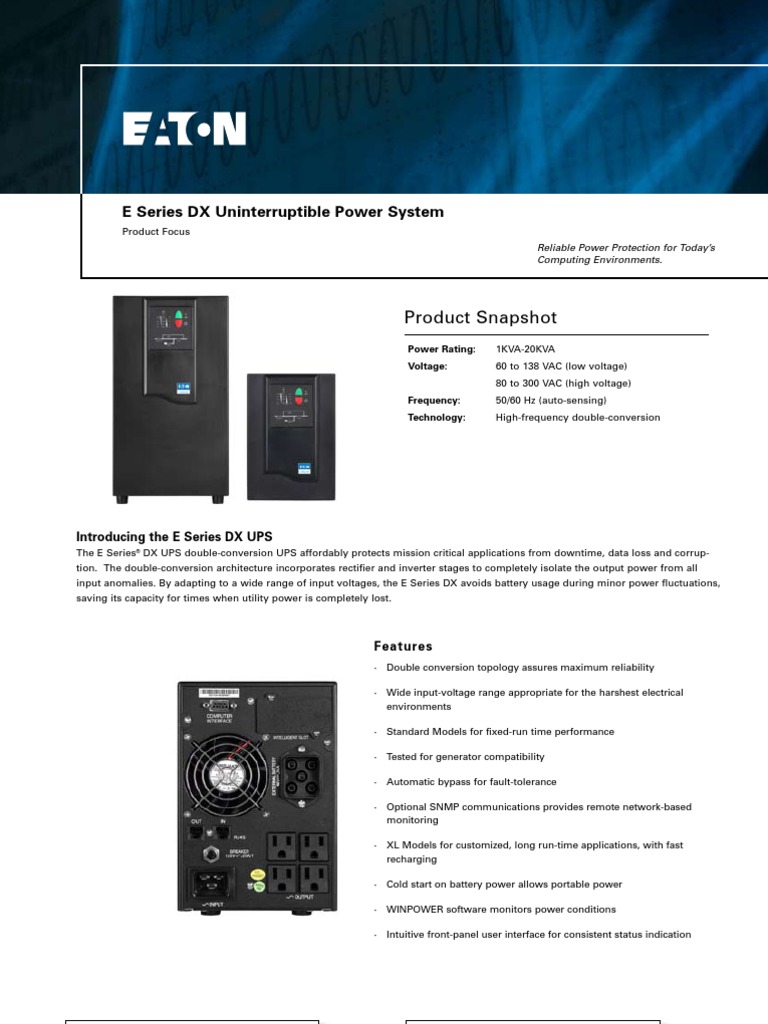 Eaton_E Series DX UPS 1 to 20 KVA Online (1) | Power Inverter | Mains ...