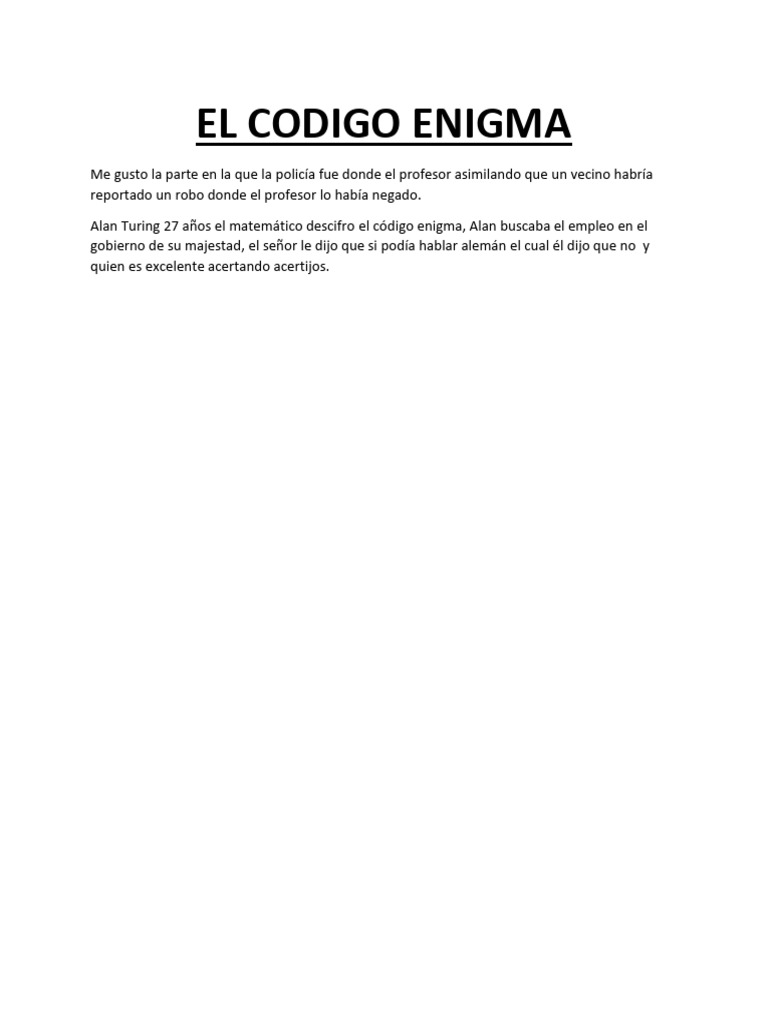 El Codigo Enigma | PDF