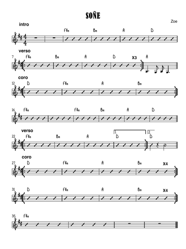 Zoe - SOÑE ORIGINAL - Full Score | PDF