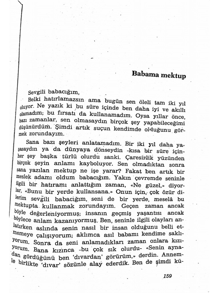Oğuz Atay - Babama Mektup | PDF