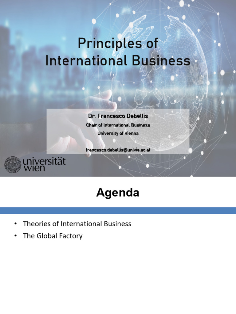 2 Lezione - Principles of IB - FD | PDF | Internationalization | Exports