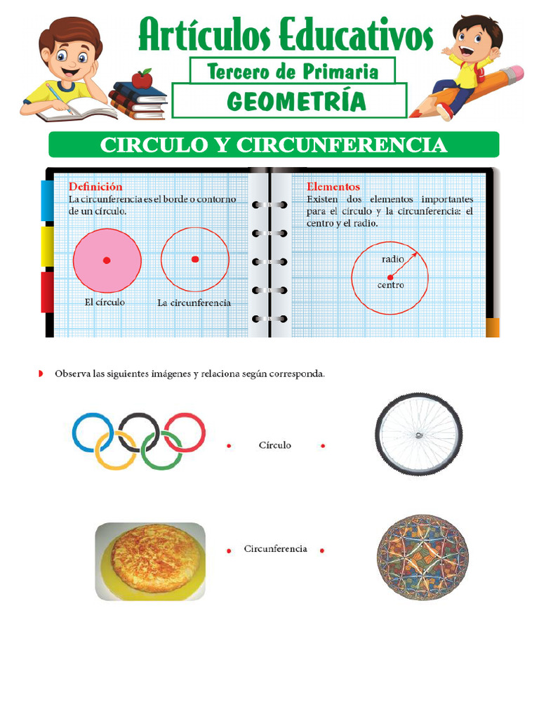 Circulo y Circunferencia para Tercero de Primaria | PDF