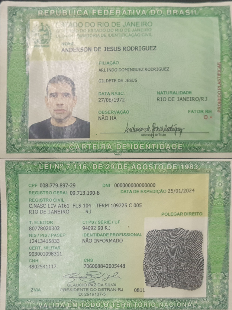 Identidade Frente e Verso | PDF