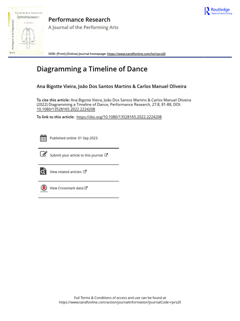 Diagramming A Timeline of Dance | PDF