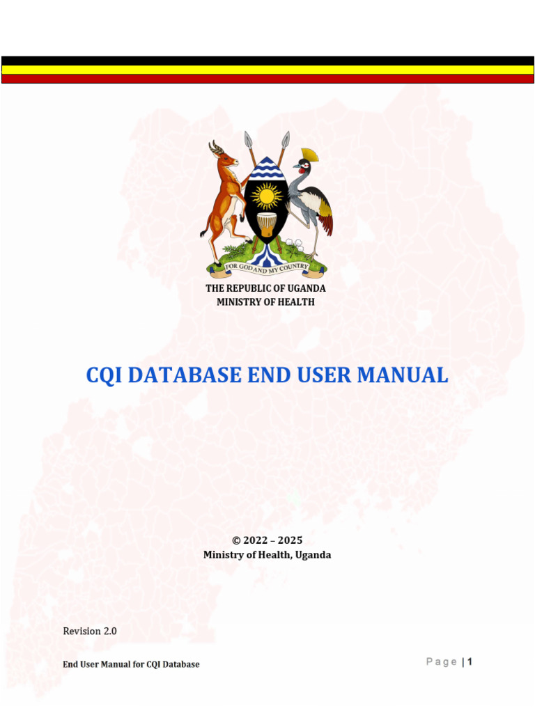 National Intergrated CQI Database User Manual | PDF | Password | Login