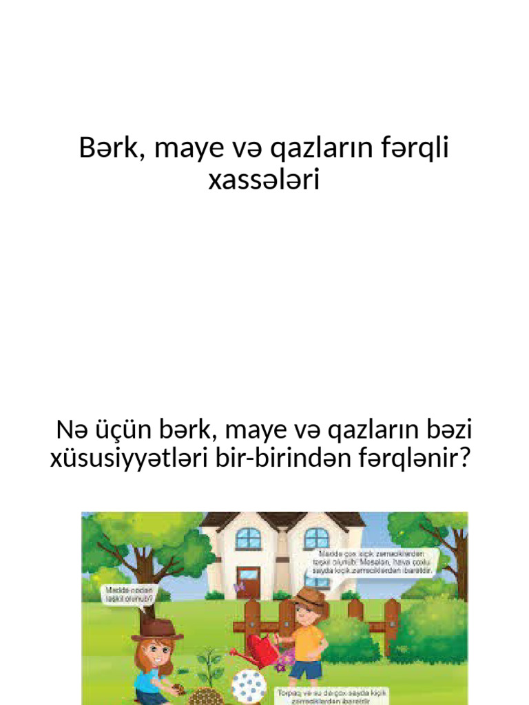 BƏRK, Maye VƏ Qazların Fərqli Xassələri | PDF