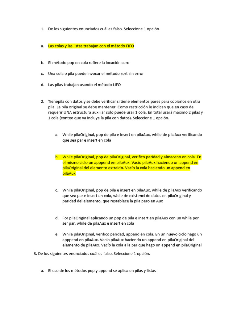 Ejercicios sobre Estructuras de Datos en Python | PDF