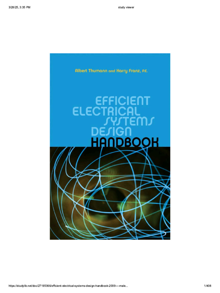 Efficient Electrical Systems Design Handbook | PDF
