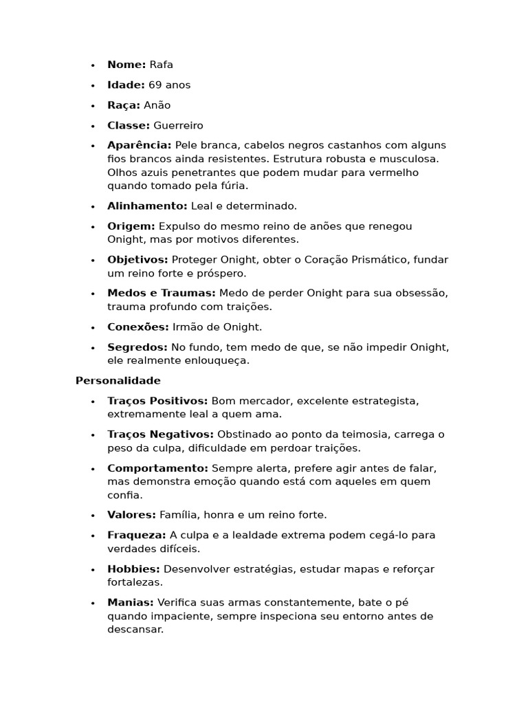 Rafa Ficha Rafa107444 | PDF