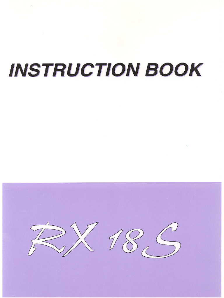 Inst Book rx18s | PDF