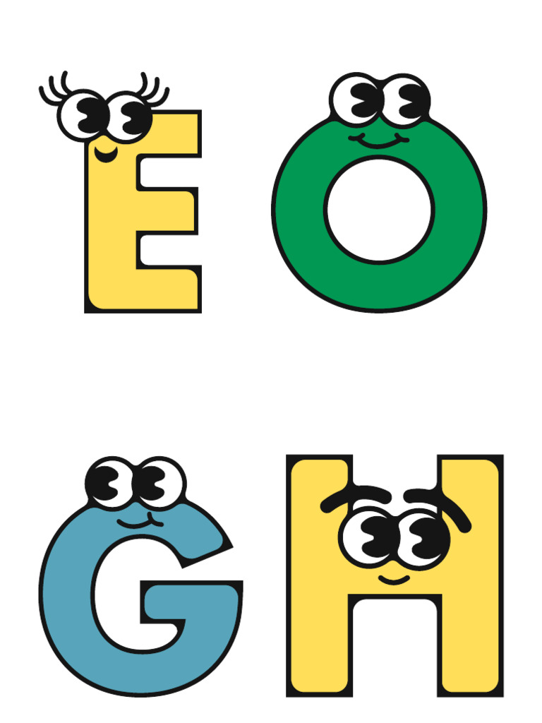Colorful Fun Lined English Alphabet Flashcard 3 | PDF