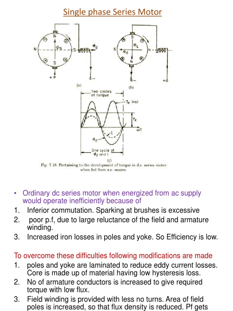 Single Phase Series Motor | PDF | Transformer | Electric Power