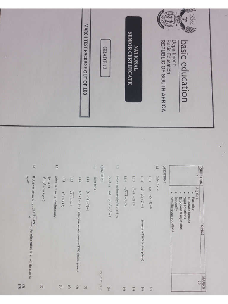 Mock Practice Test | PDF