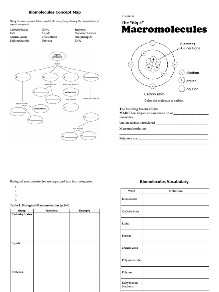 00-Biomolecules Booklet 2017 | PDF | Macromolecules | Biomolecules
