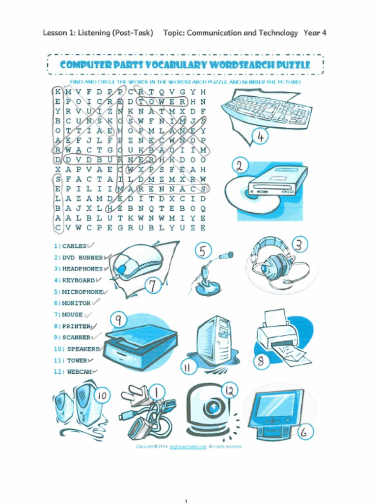 Lesson041 Year4 ListeningPostTaskAnswers CommunicationandTechnology | PDF