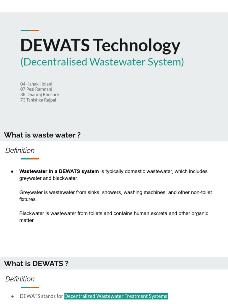 Dewats Technology Pdf Sewage Treatment Anaerobic Digestion