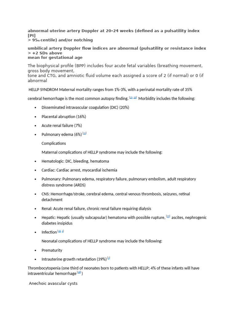 Abnormal Uterine Artery Doppler at 20 | PDF | Medical Specialties ...