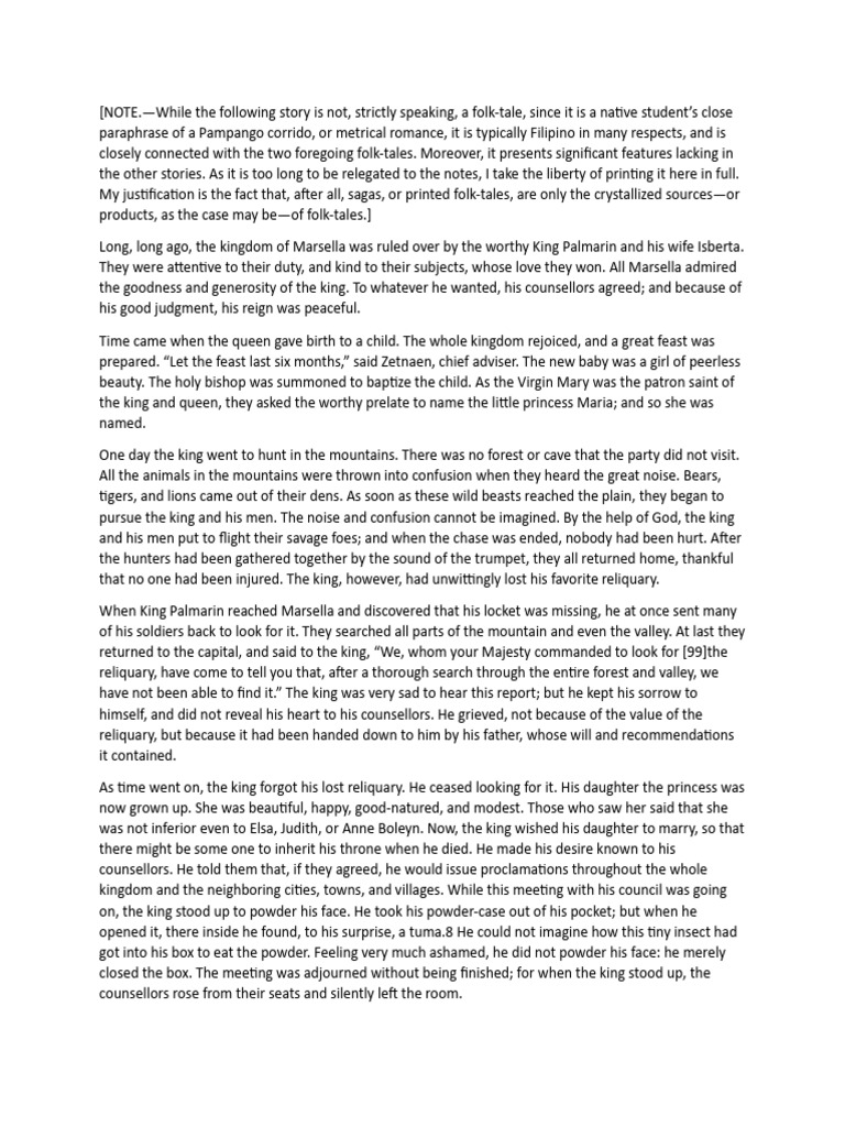 The Tuma Drum: A Filipino Tale | PDF