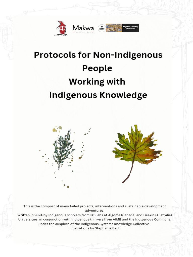 Protocols For Non-Indigenous People Working With Indigenous Knowledge-2 ...