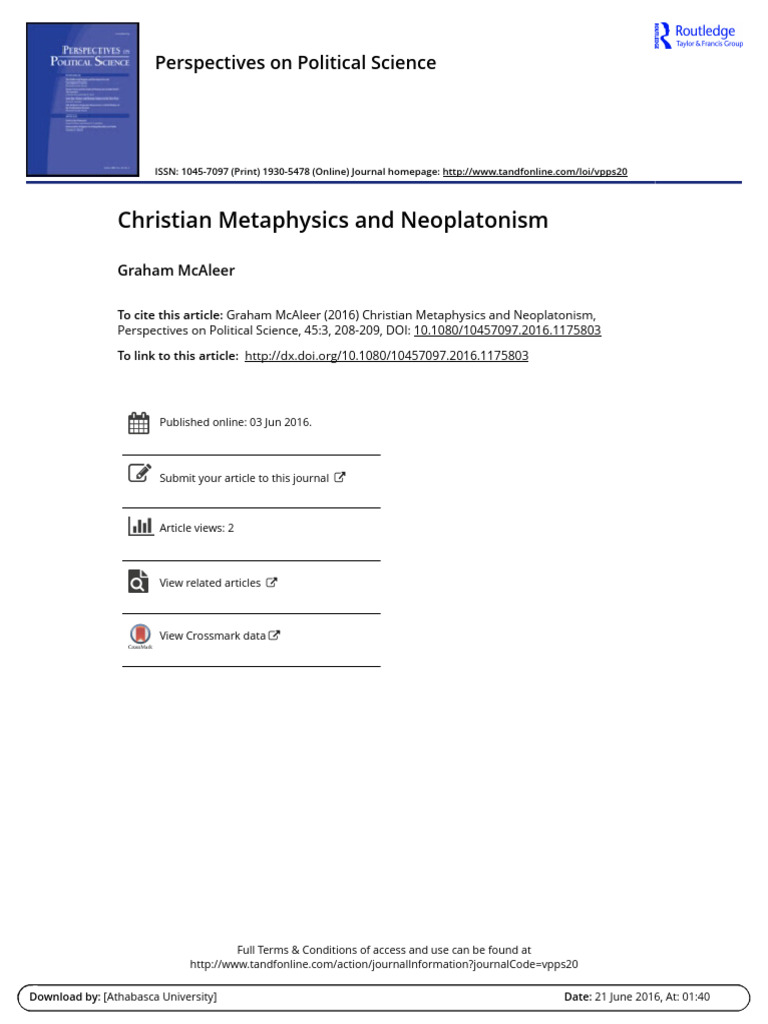 Christian Metaphysics and Neoplatonism | PDF | Augustine Of Hippo ...