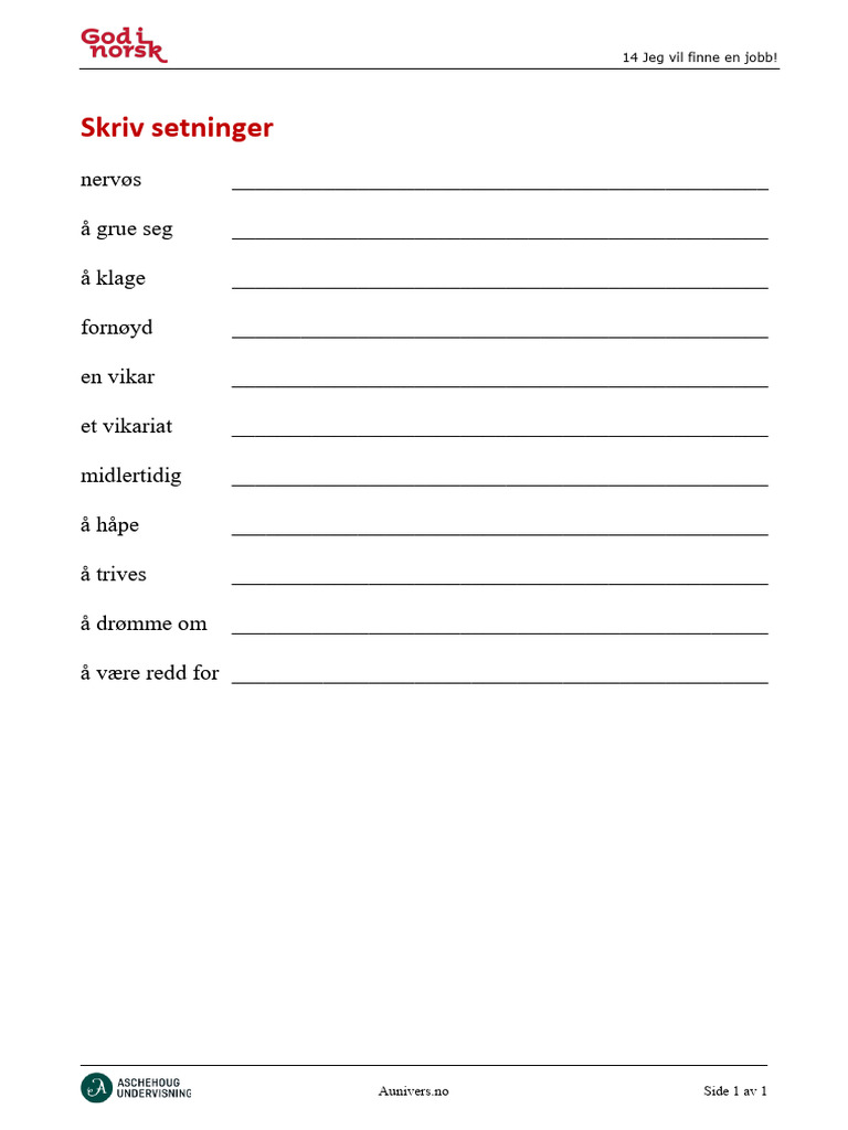 05 Skriv Setninger | PDF