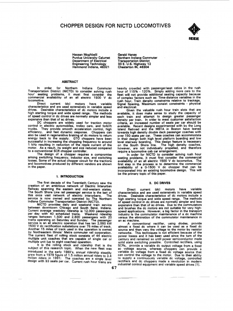 chopper-design-for-nictd-locomotives | PDF | Rectifier | Electronic Filter