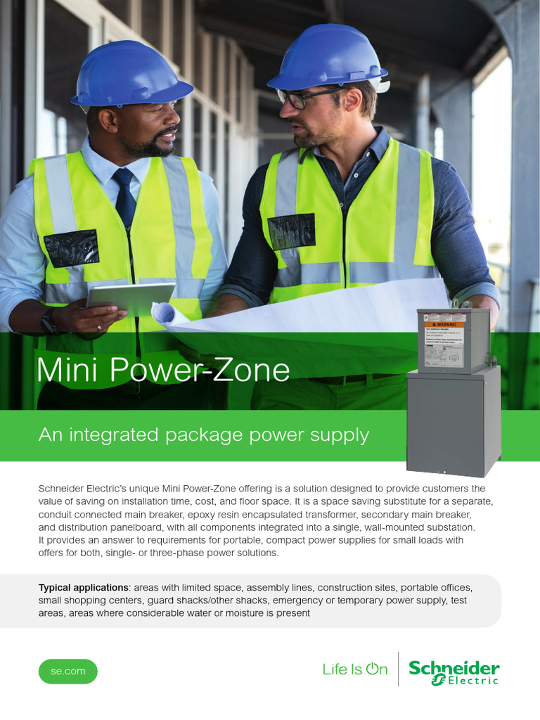 Mini Power-Zone LV Substation Brochure | PDF | Transformer | Power Supply
