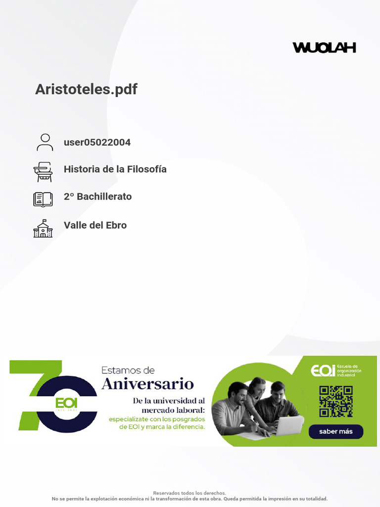 Filosofía de Aristóteles: Contexto y Teoría | PDF | Aristóteles | Platón