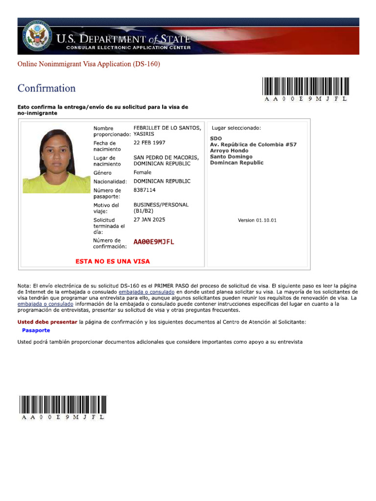 Yasiris Confirmacion | PDF