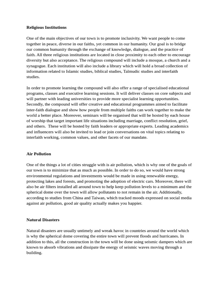Religious Institutions Description | PDF | Interfaith Dialogue | Faith