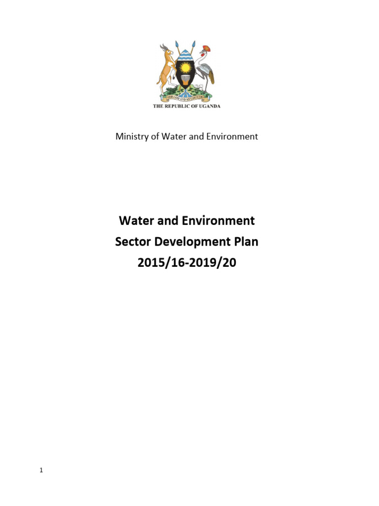 MoWE Sector Development Plan SDP 20170623 | PDF | Sustainability ...