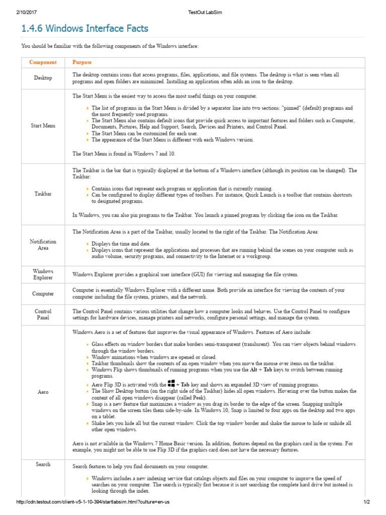 Windows Interface Components Overview | PDF | Utility Software | Software