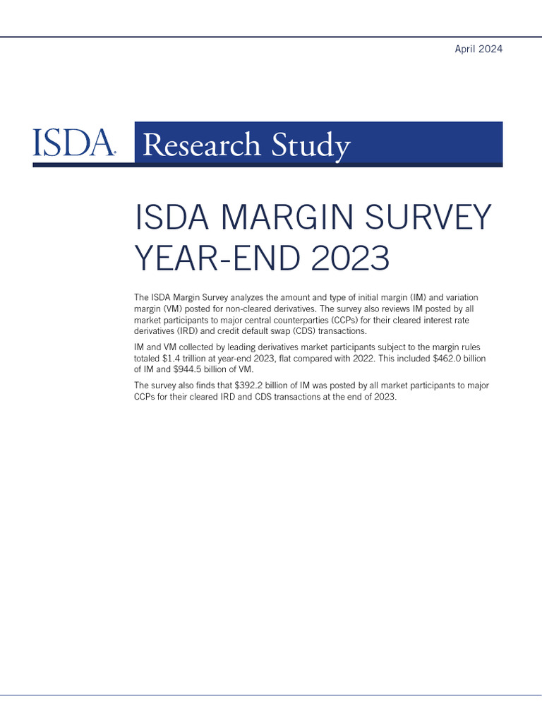 ISDA Margin Survey Year End 2023 | PDF | Derivative (Finance) | Credit ...