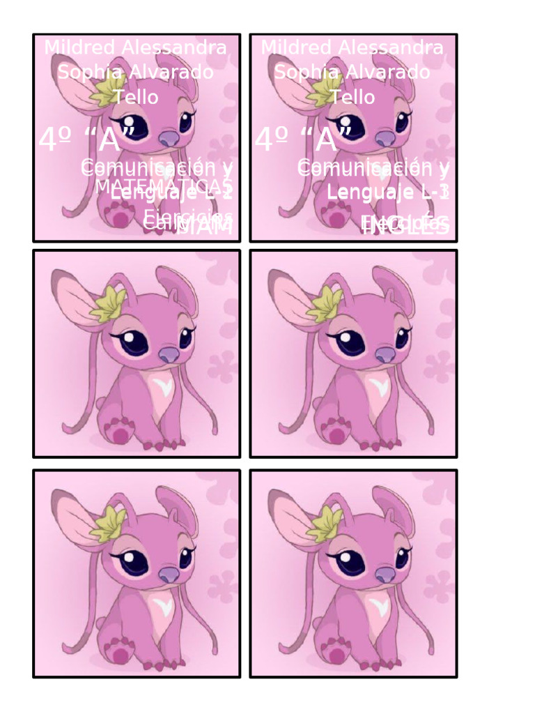 Calcomanías Stich Rosa | PDF