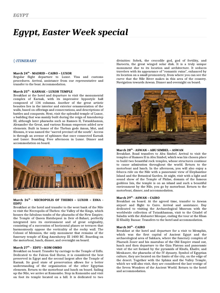 Egypt. Easter Special 2024 | PDF | Thebes | Ancient Egyptian Religion