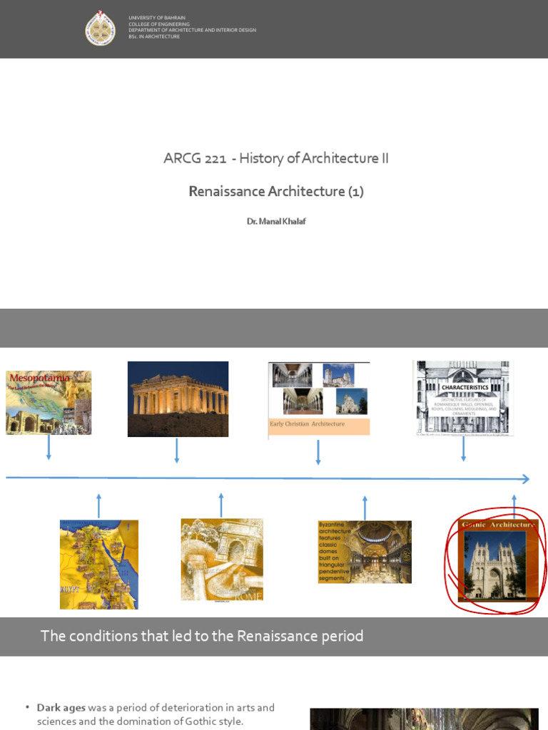 ARCG211-Lecture 1 - Renainssance Architecture | PDF | Architectural ...