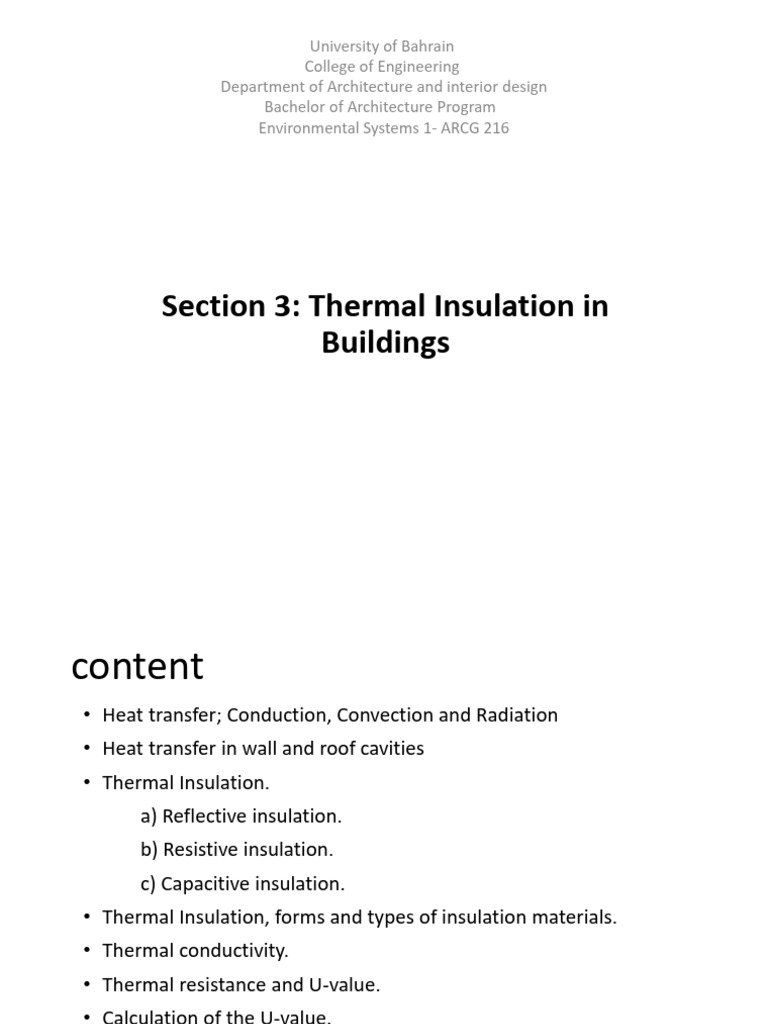 Section 3-Thermal Insulation Oct 21 | PDF | Building Insulation | Heat ...